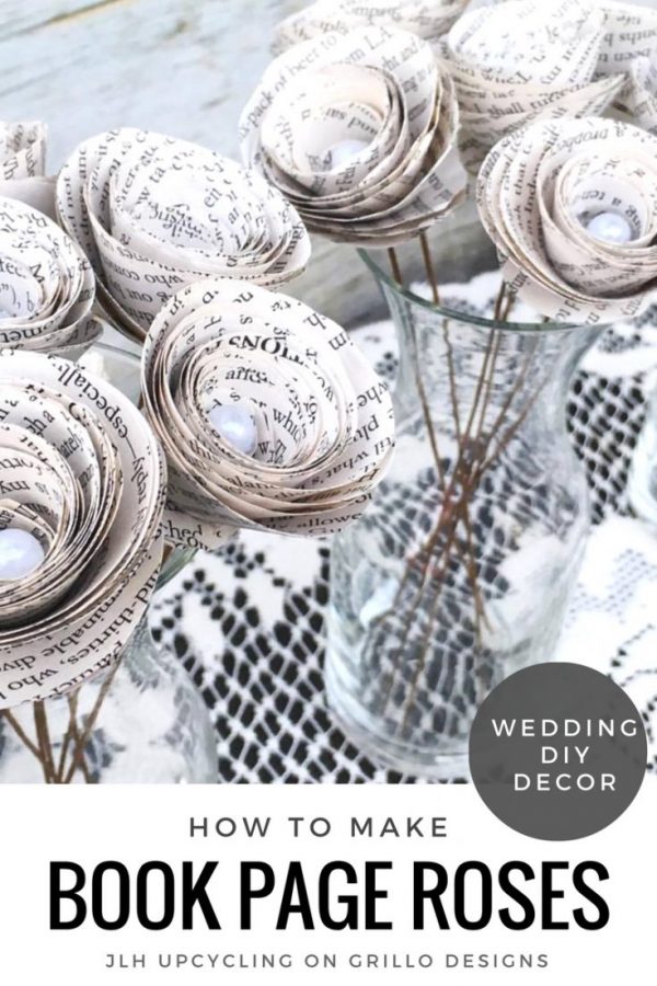How To Make Book Page Roses - A Step by Step Tutorial • Grillo Designs