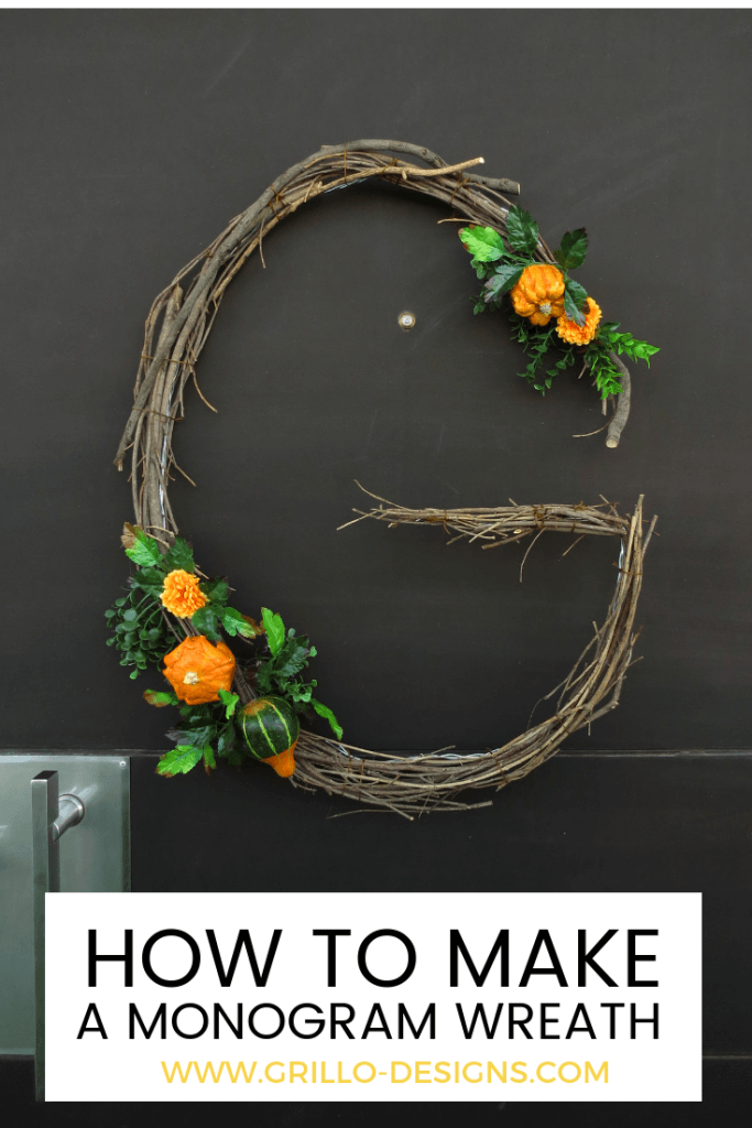 DIY Fall Monogram Wreath Tutorial • Grillo Designs